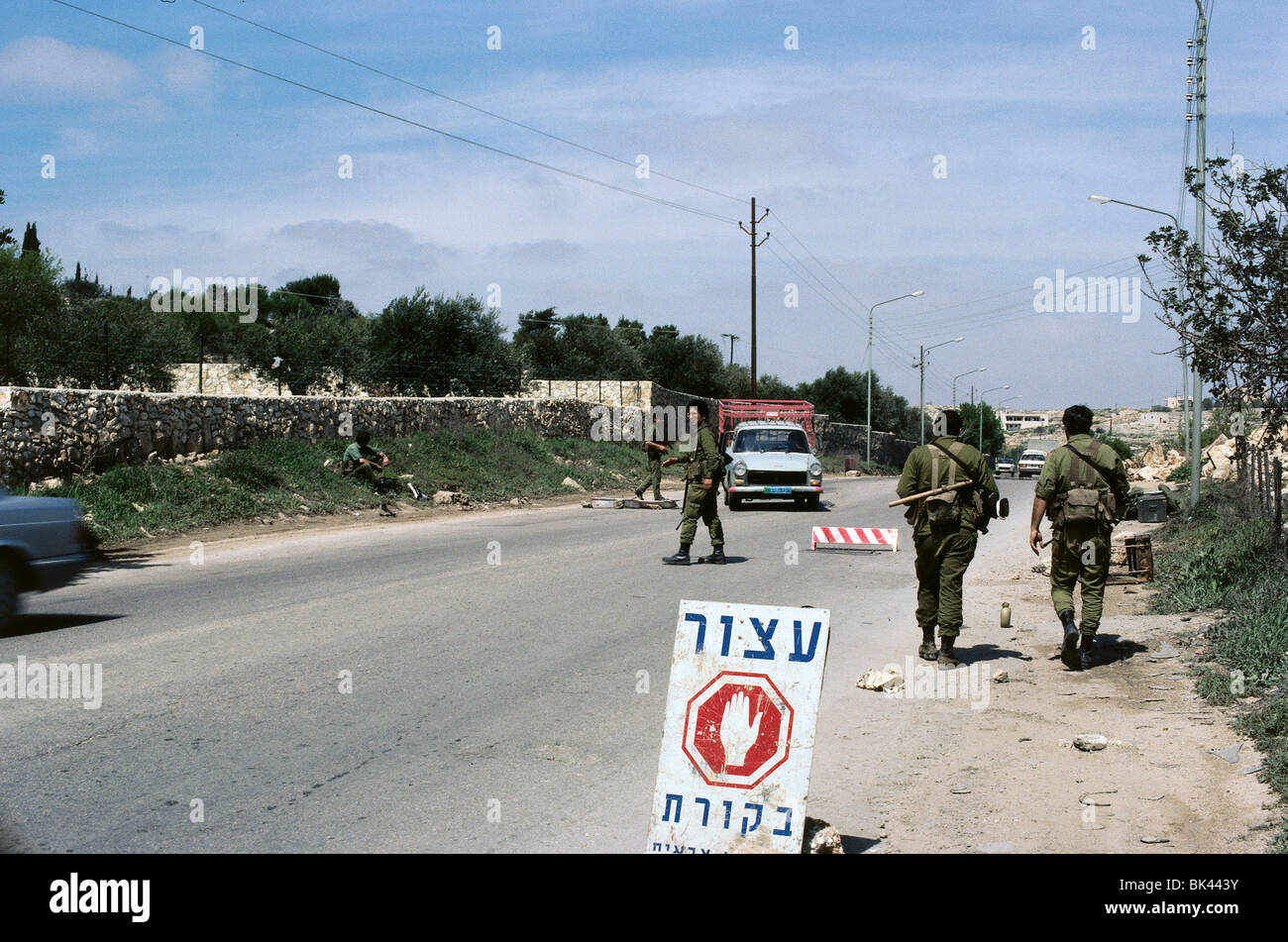 Soldiers at an Israeli Check Point Stock Photo - Alamy