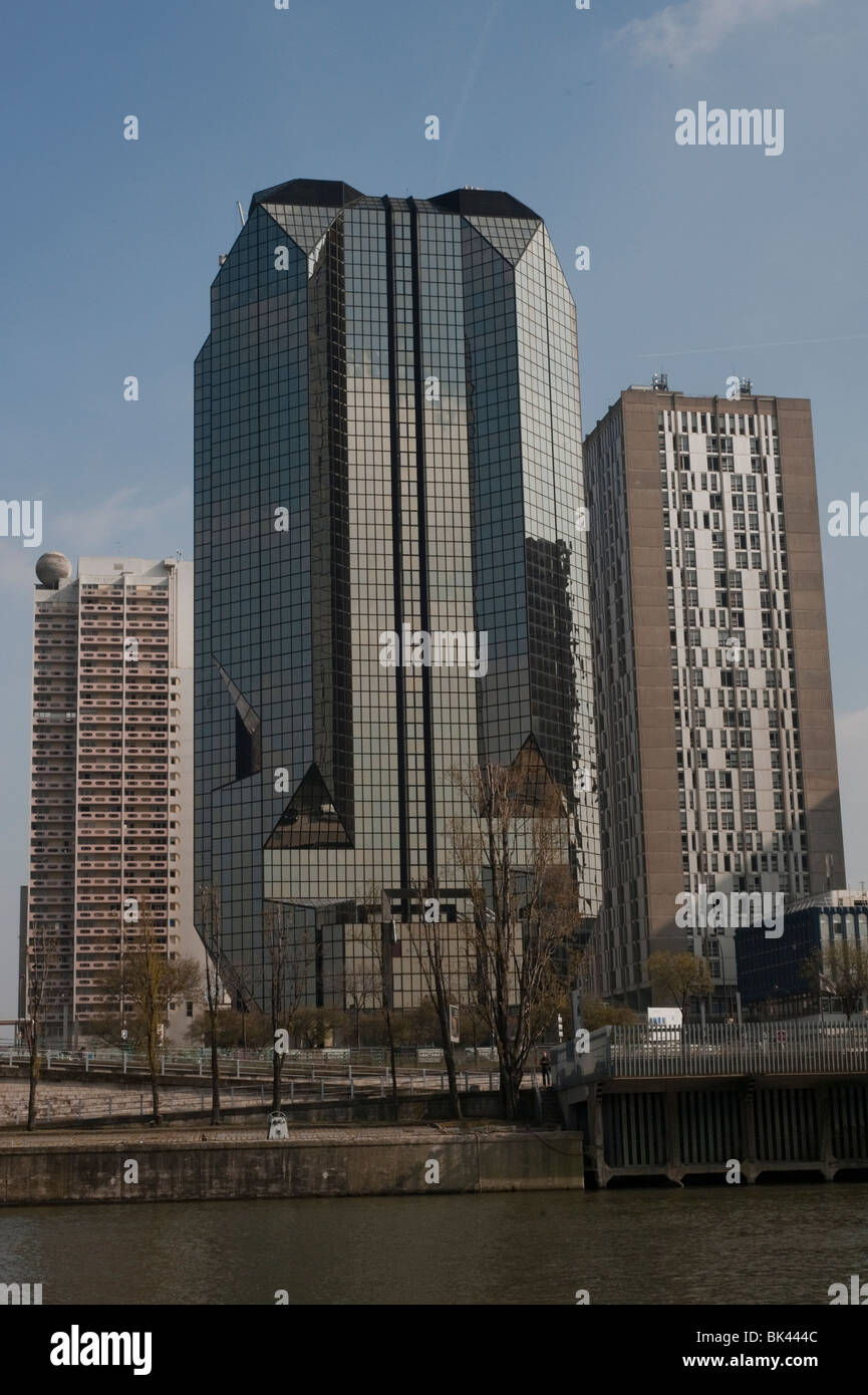 Paris, France, Modern Architecture, Modern Office Buildings on Seine ...