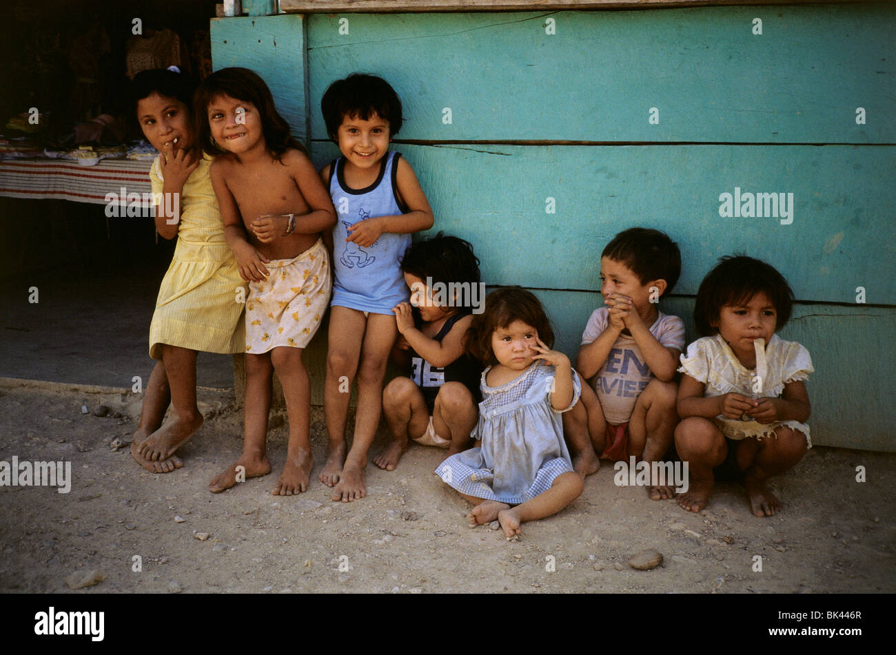 Group portrait of children in Belize, Central America Stock Photo - Alamy