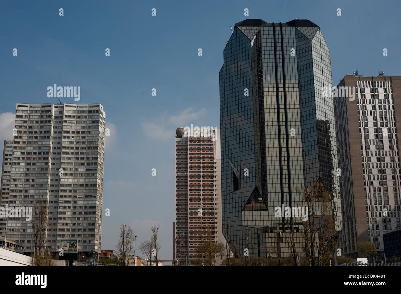 Paris, France, Modern Architecture, Office Building on Seine River ...