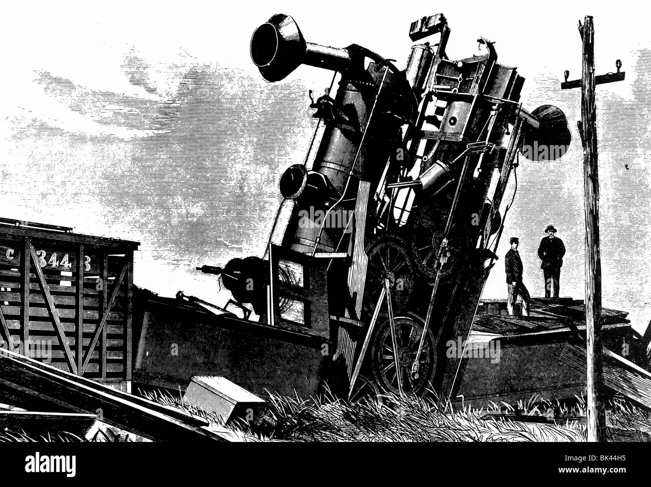 Historic railway accident Black and White Stock Photos & Images - Alamy