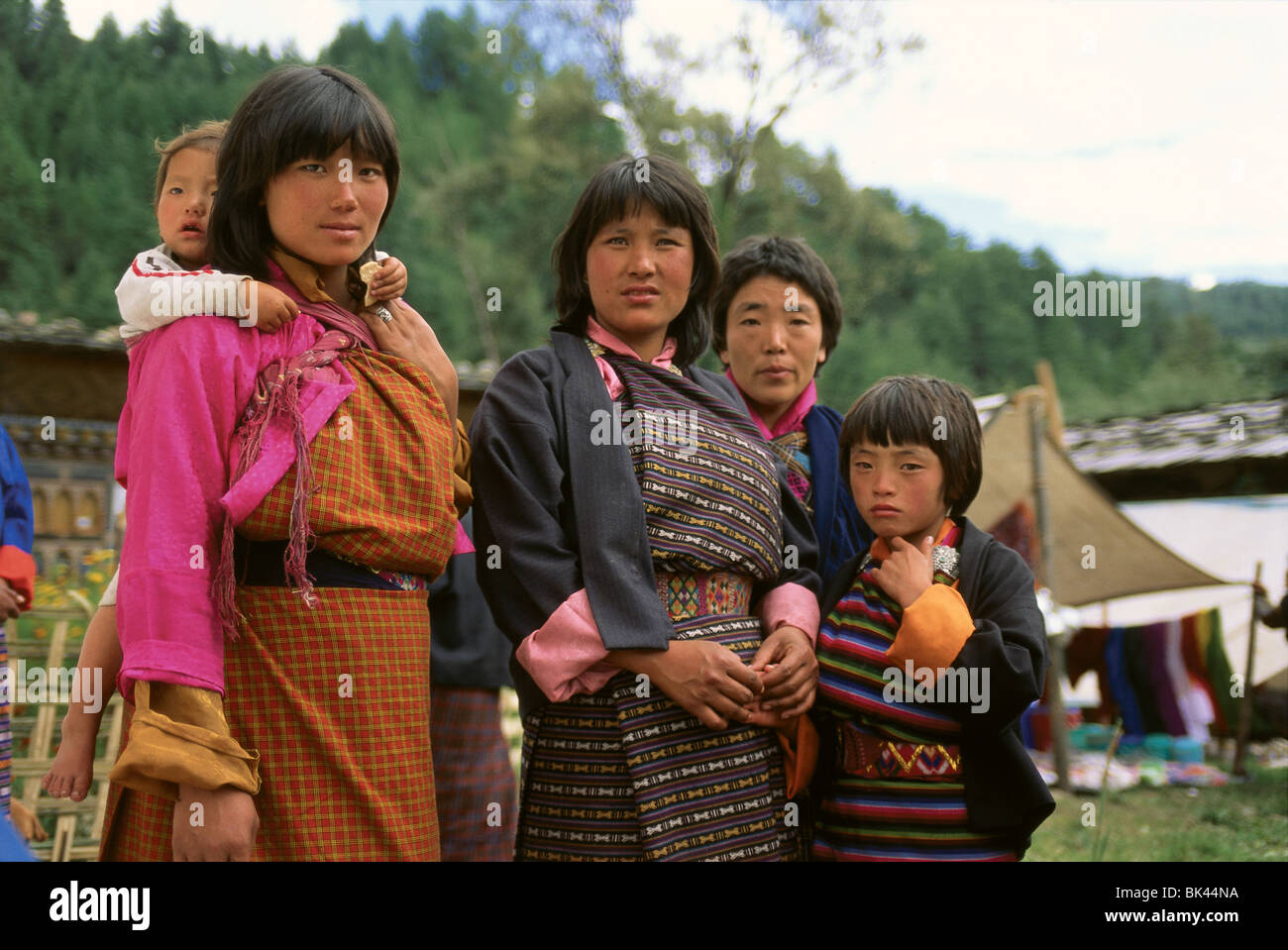 Group portrait, Kingdom of Bhutan Stock Photo - Alamy