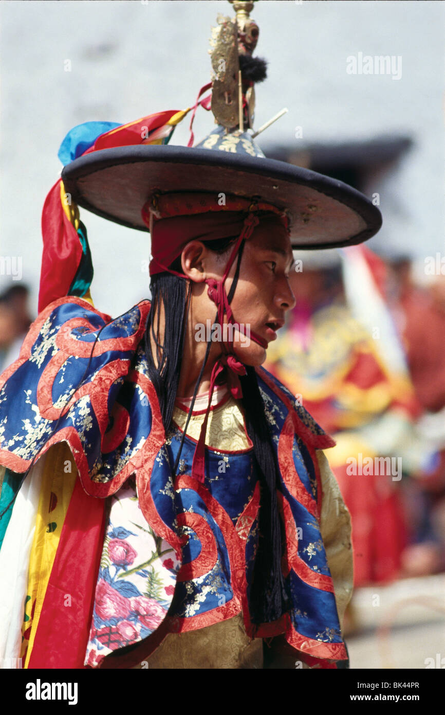 Black Hat Dancer, Kingdom of Bhutan Stock Photo - Alamy