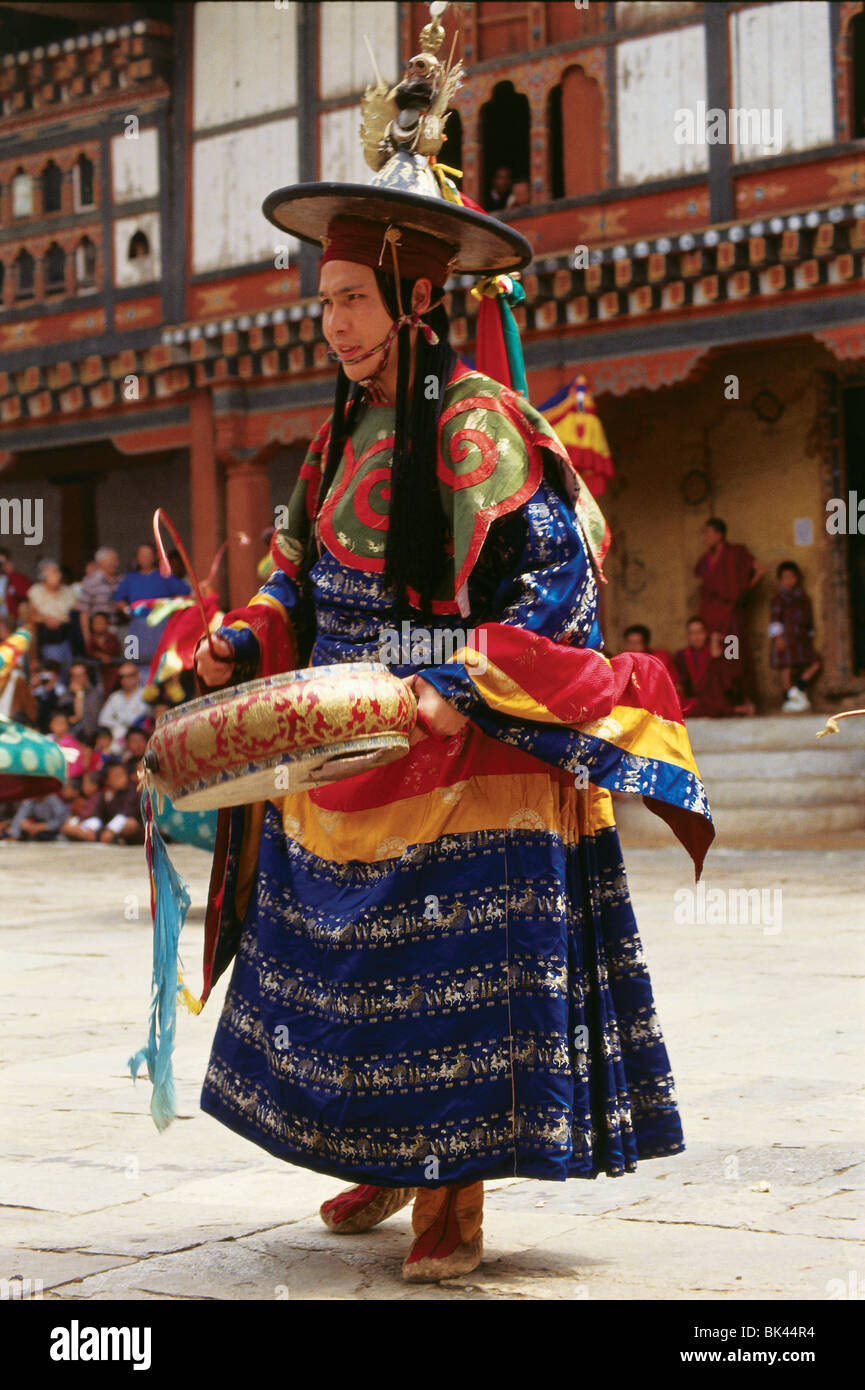 Black Hat Dancer, Kingdom of Bhutan Stock Photo - Alamy