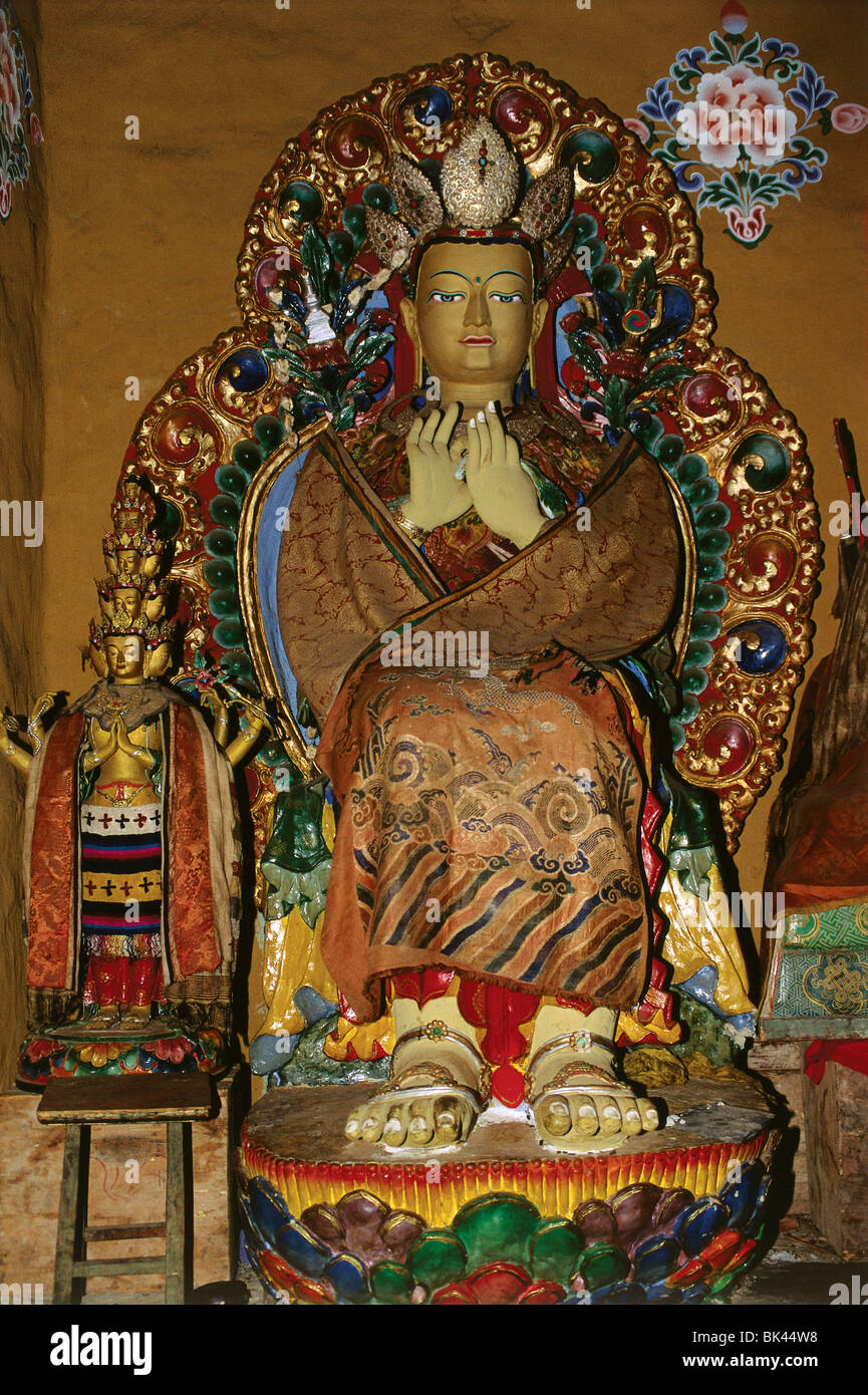 Buddhist statue of a deity, Kingdom of Bhutan Stock Photo - Alamy