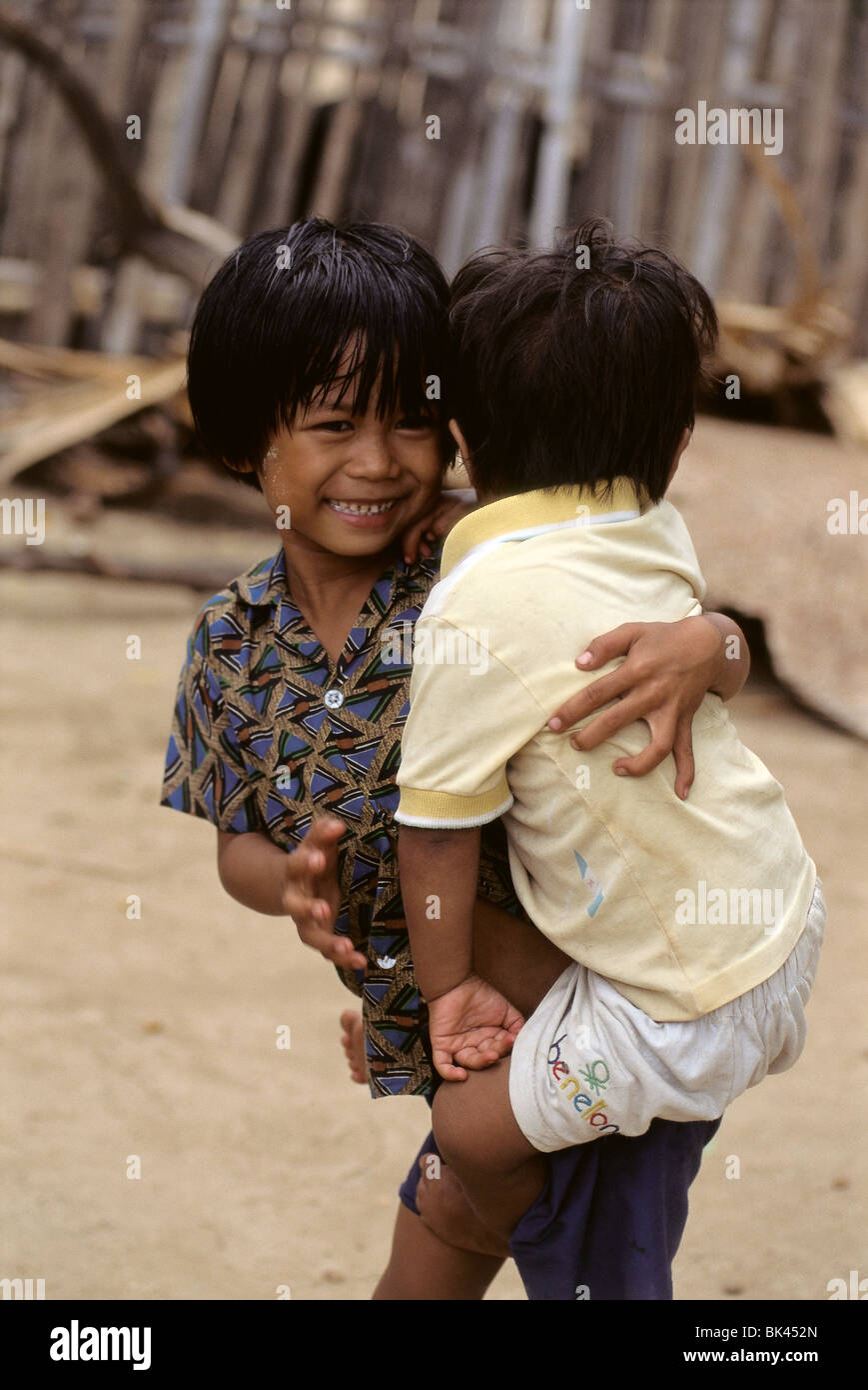 Two children in Myanmar, Southeast Asia Stock Photo - Alamy