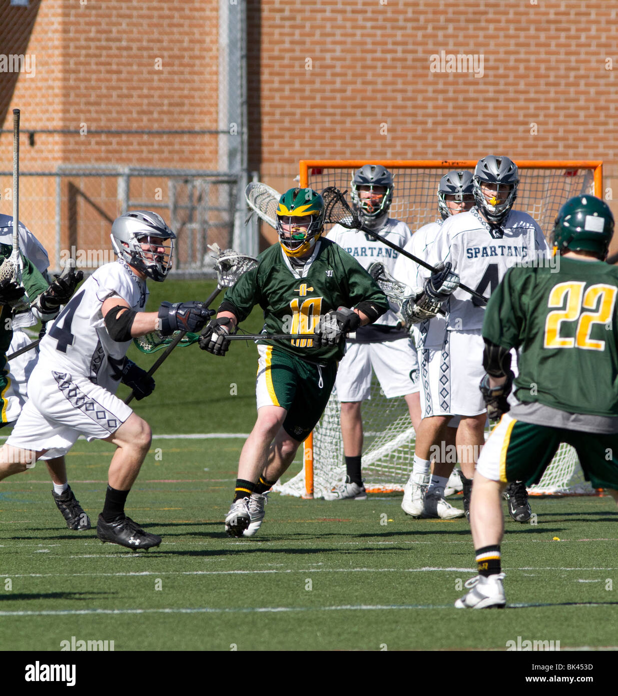 Boys high school lacrosse match Stock Photo - Alamy