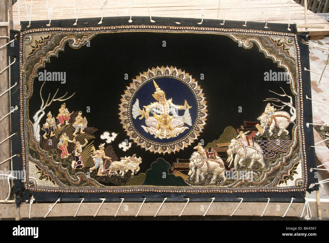 Kalaga Embroidery, Myanmar Stock Photo - Alamy