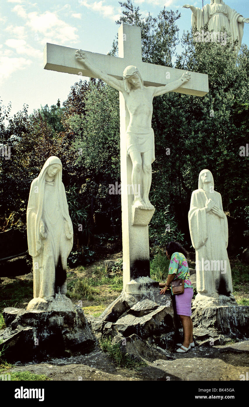 Christian shrine on San Cristobal Hill, Santiago, Chile Stock Photo - Alamy