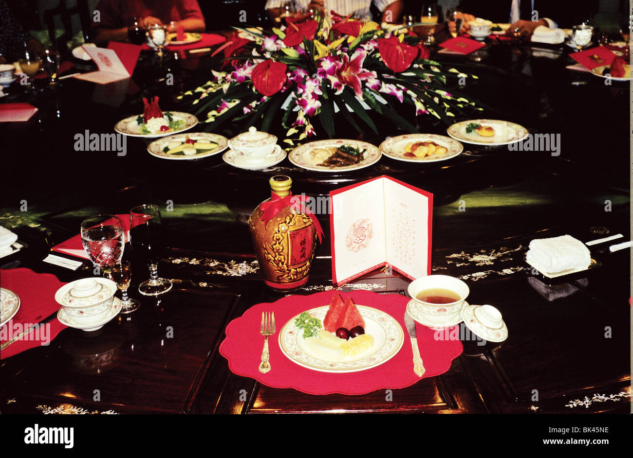 Place setting and tableware at the Grand Hotel Restaurant in Taipei ...