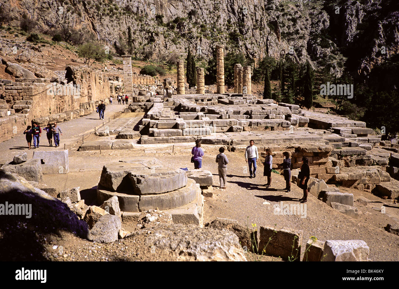 Temple of Apollo Ruins in Delphi, Greece Stock Photo - Alamy