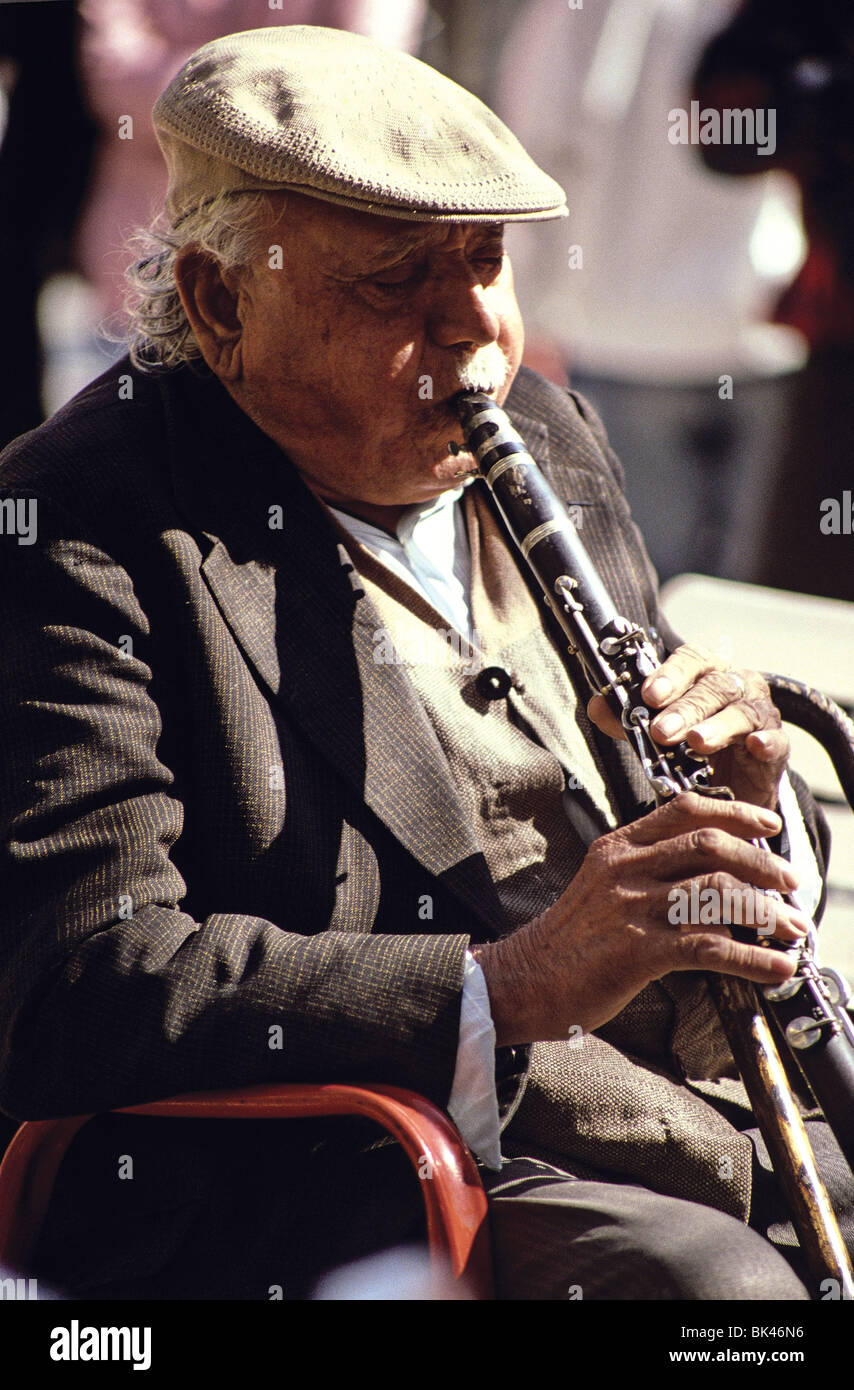 Elderly greek man sitting hi-res stock photography and images - Alamy