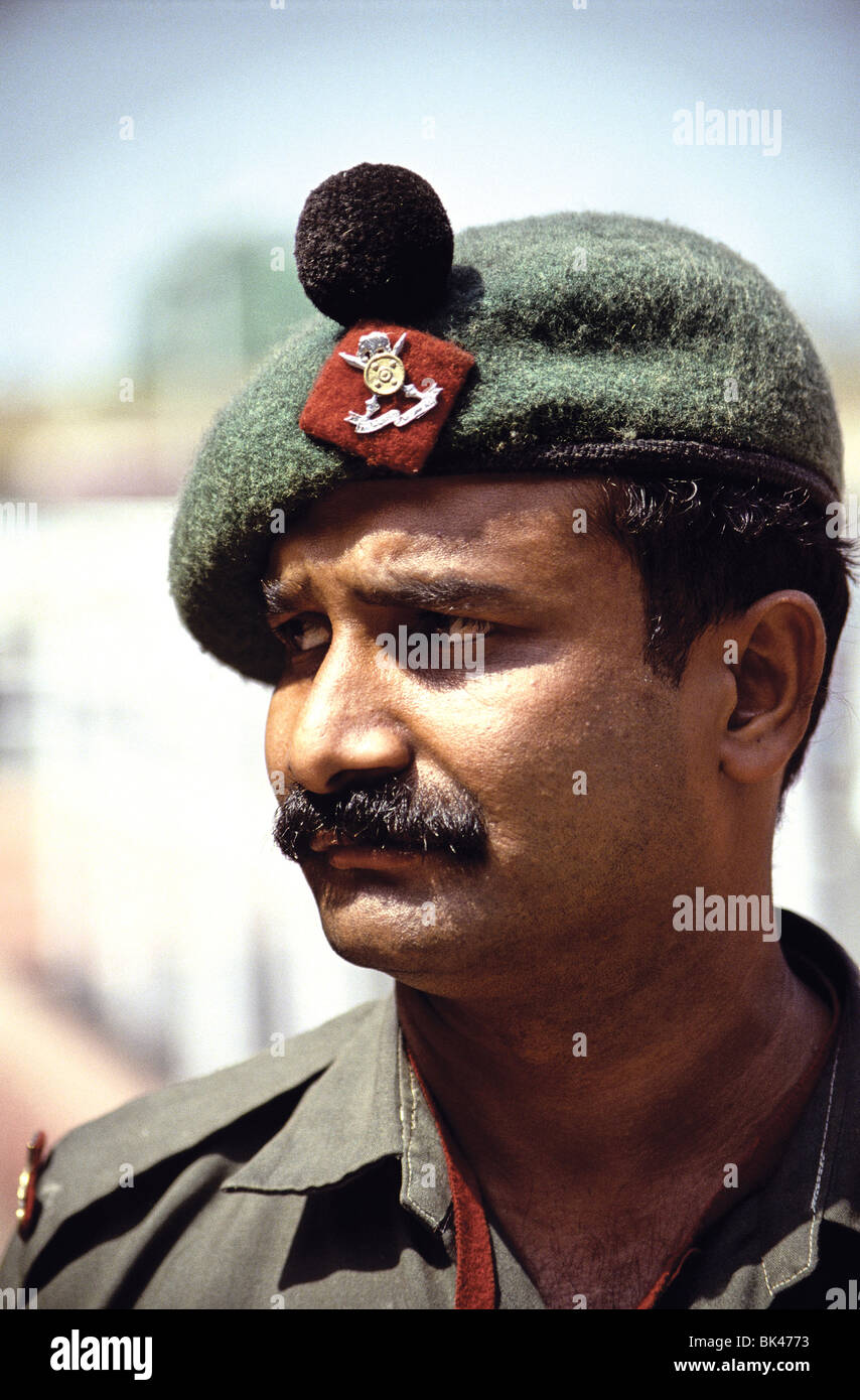 Portrait of an Indian soldier in the Madras Regiment, India Stock Photo ...