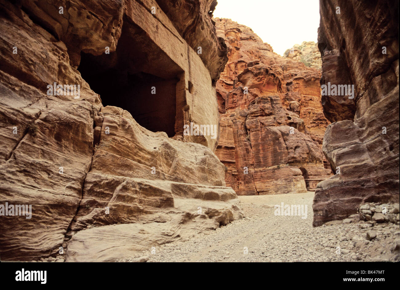 Carved rock structure at Petra, Jordan Stock Photo - Alamy