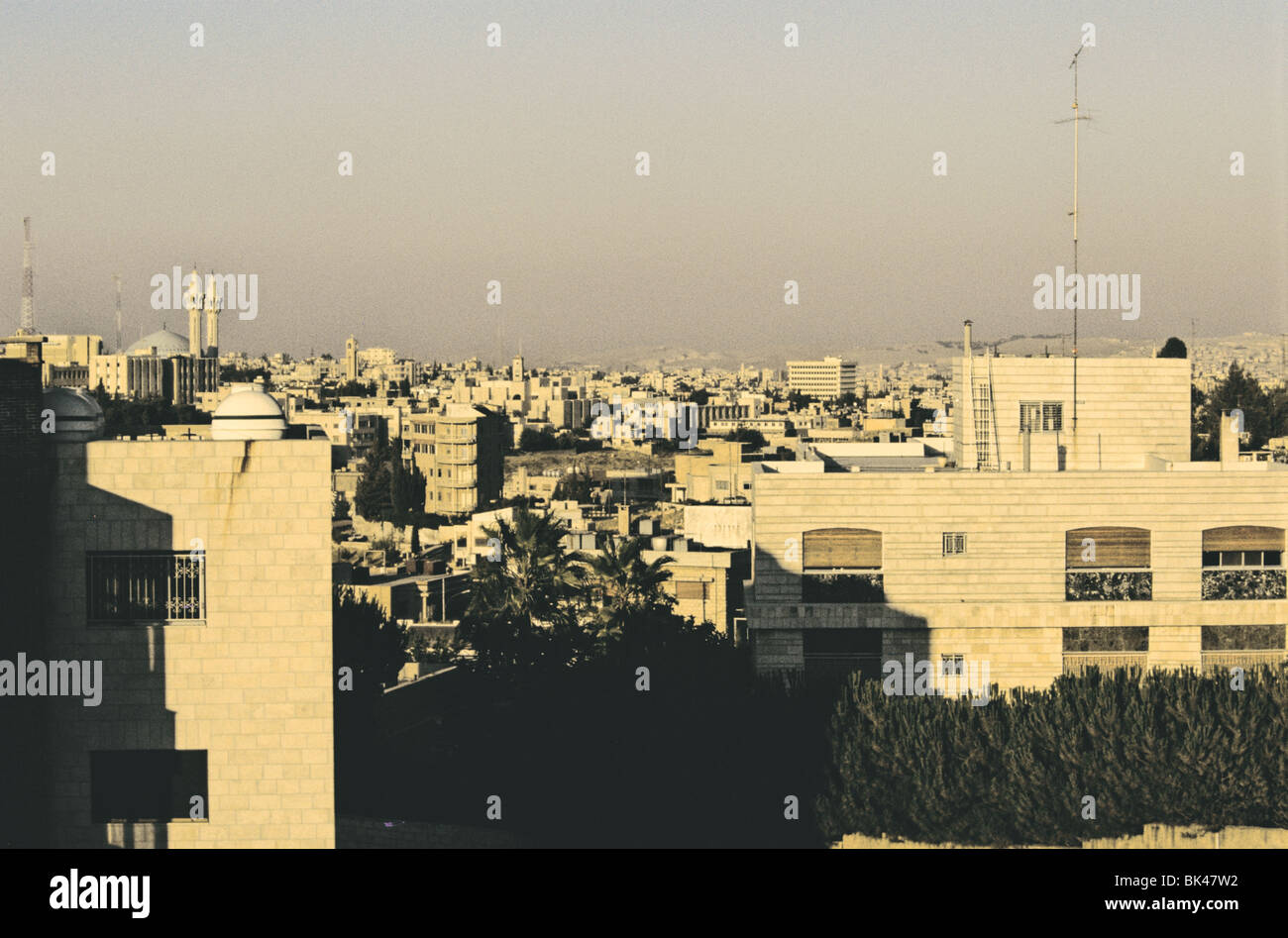 Dust, haze, and air pollution over Amman, Jordan Stock Photo - Alamy