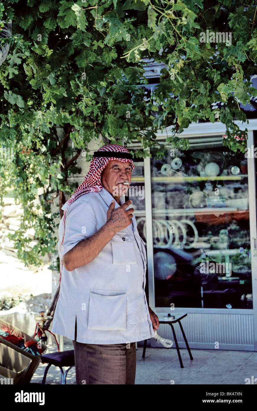 Portrait of a Jordanian man smoking a cigarette, Jordan Stock Photo - Alamy
