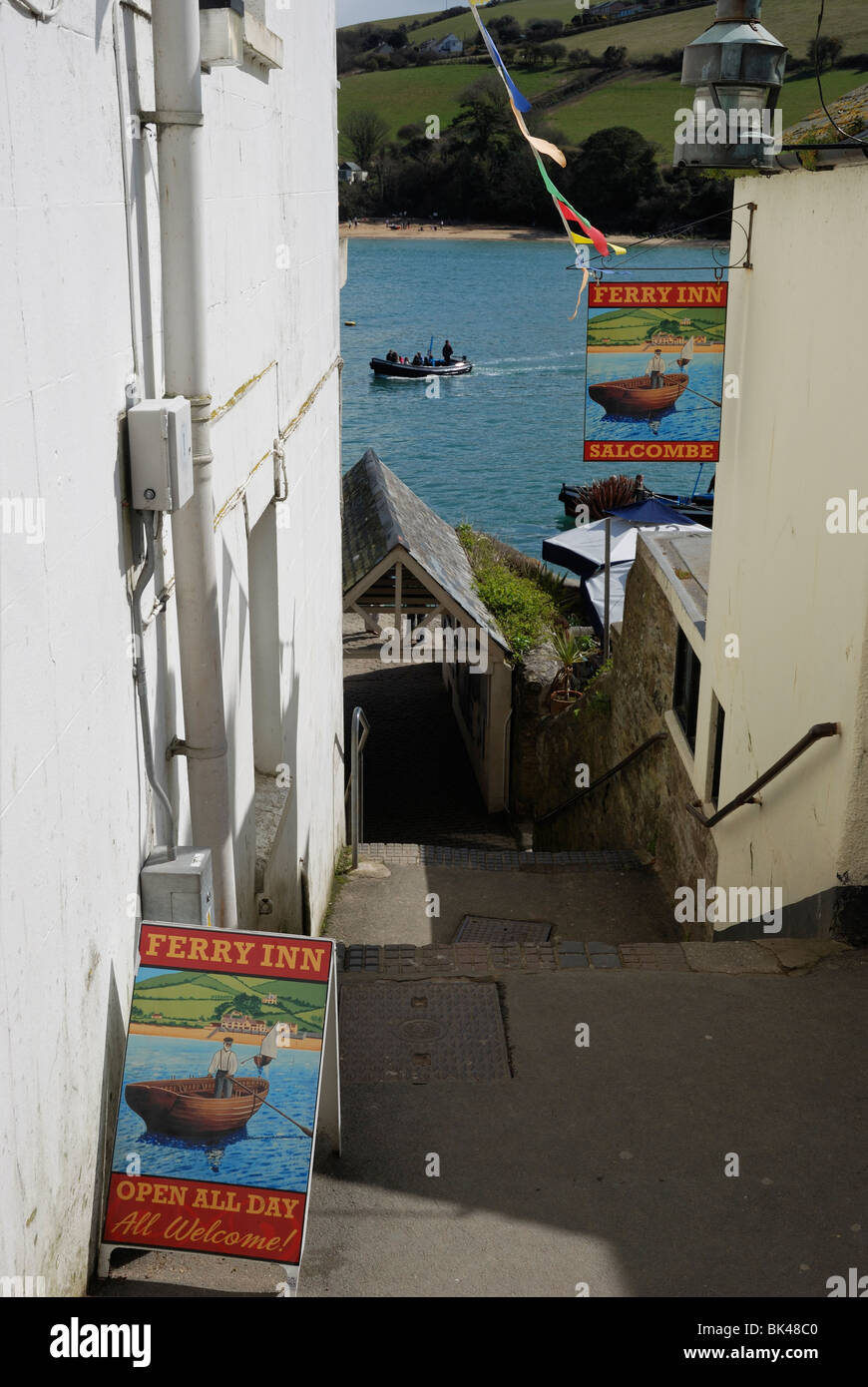 The Ferry Inn at Salcombe, South Devon, England Stock Photo - Alamy