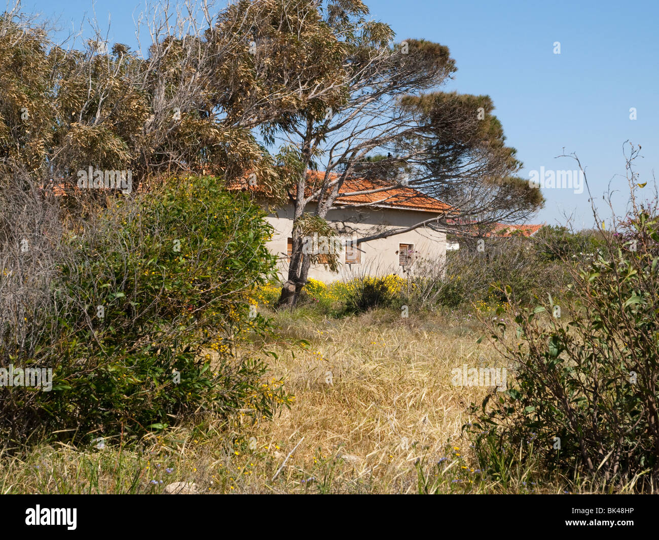 An old house on the site of the Paphos Archaeological Park, Cyprus ...