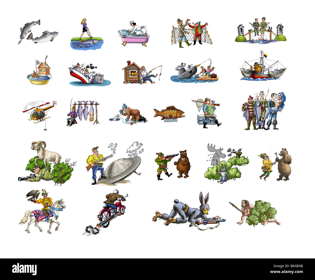 White paper boat fishing Cut Out Stock Images & Pictures - Alamy