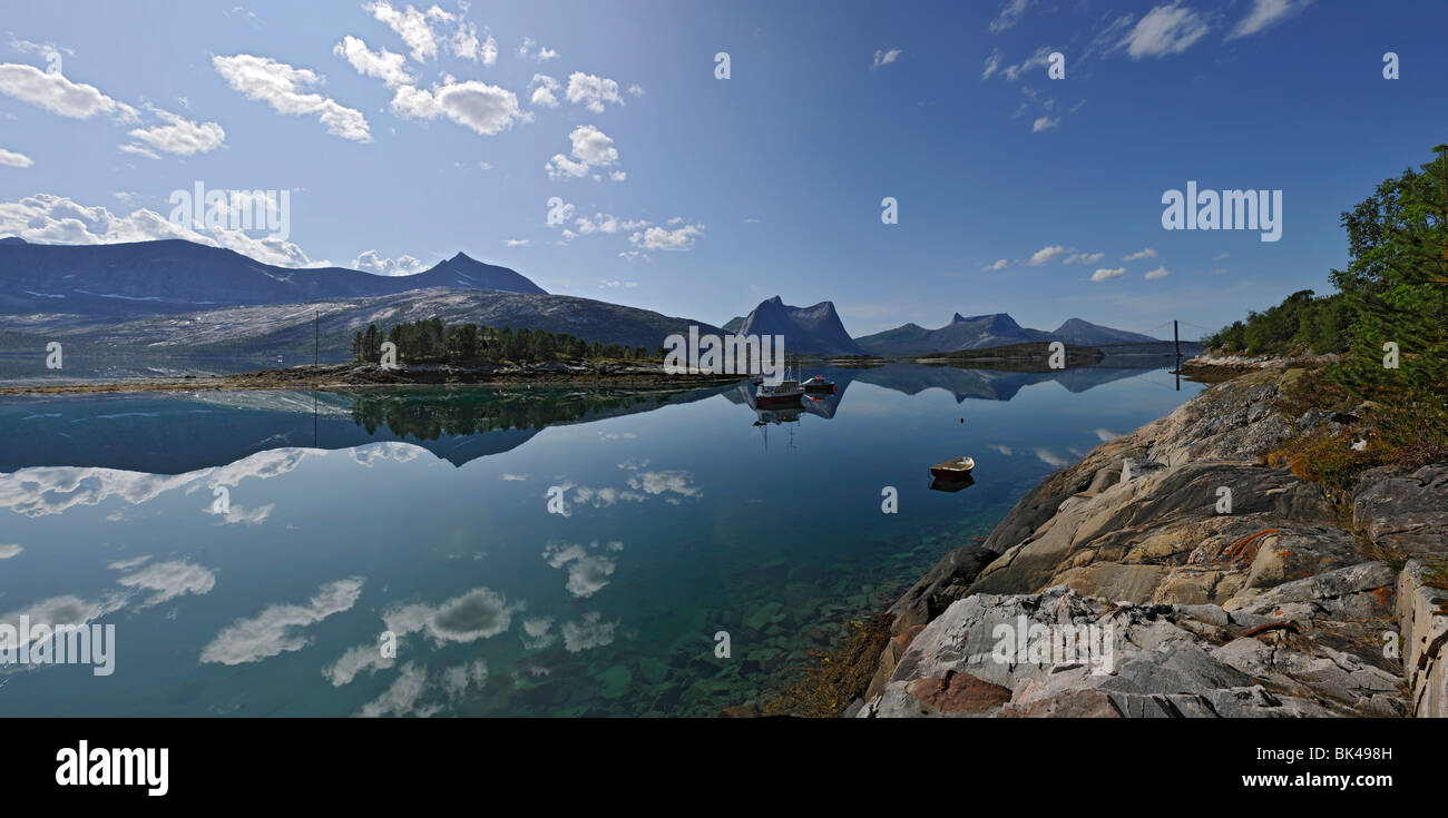 Panoramic landscape from Efjord, Nordland, North Norway Stock Photo - Alamy