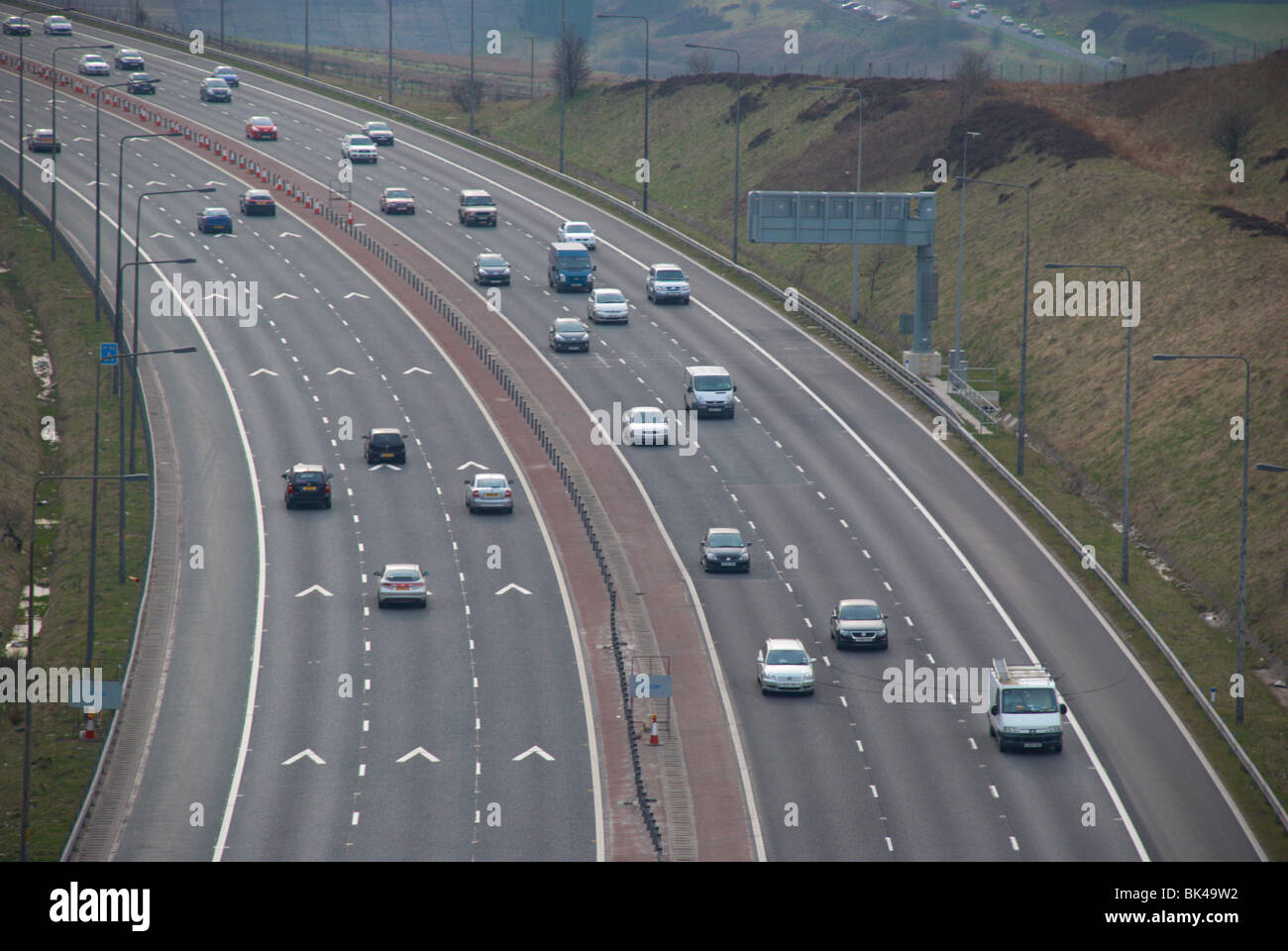 traffic on the M62 motorway Stock Photo - Alamy