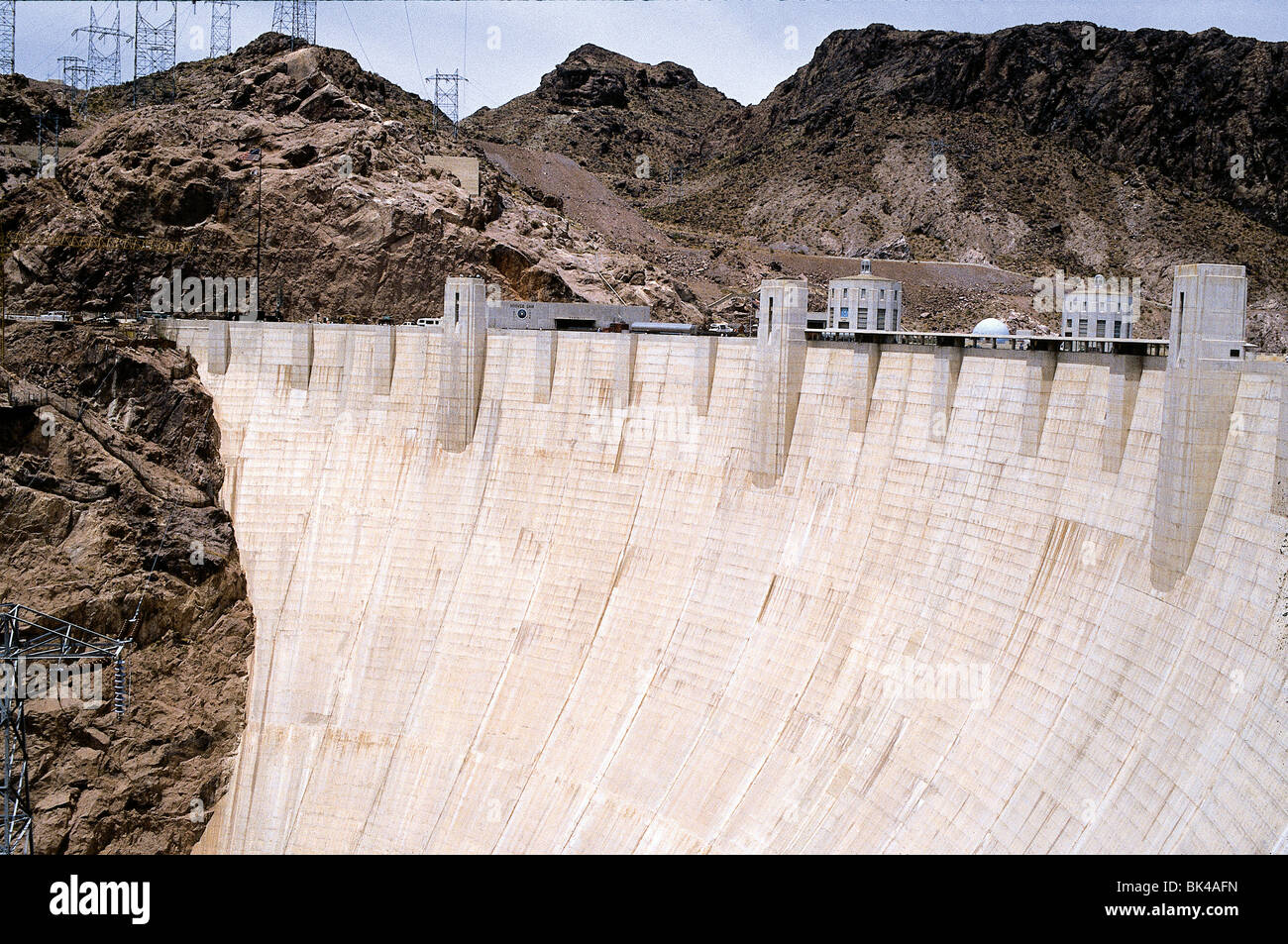 Hoover Dam Site also known as Boulder Dam on the Arizona-Nevada Border ...