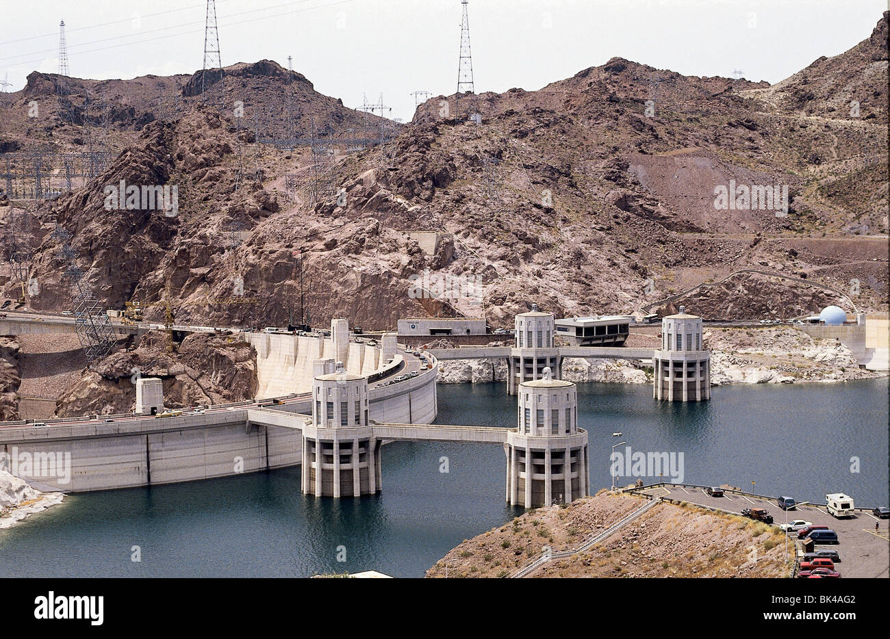 Hoover Dam Site also known as Boulder Dam on the Arizona-Nevada Border ...