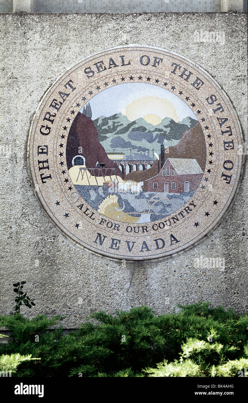 The Great Seal of the State of Nevada, in Carson City Stock Photo - Alamy