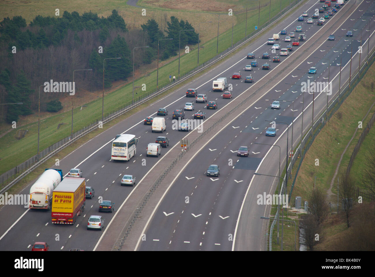 traffic on the M62 motorway Stock Photo - Alamy