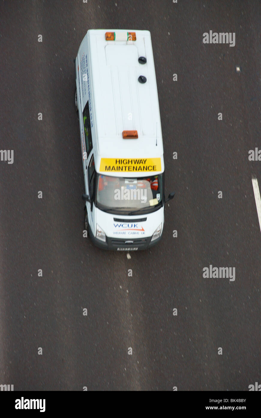 Highway maintenance van on the motorway Stock Photo - Alamy