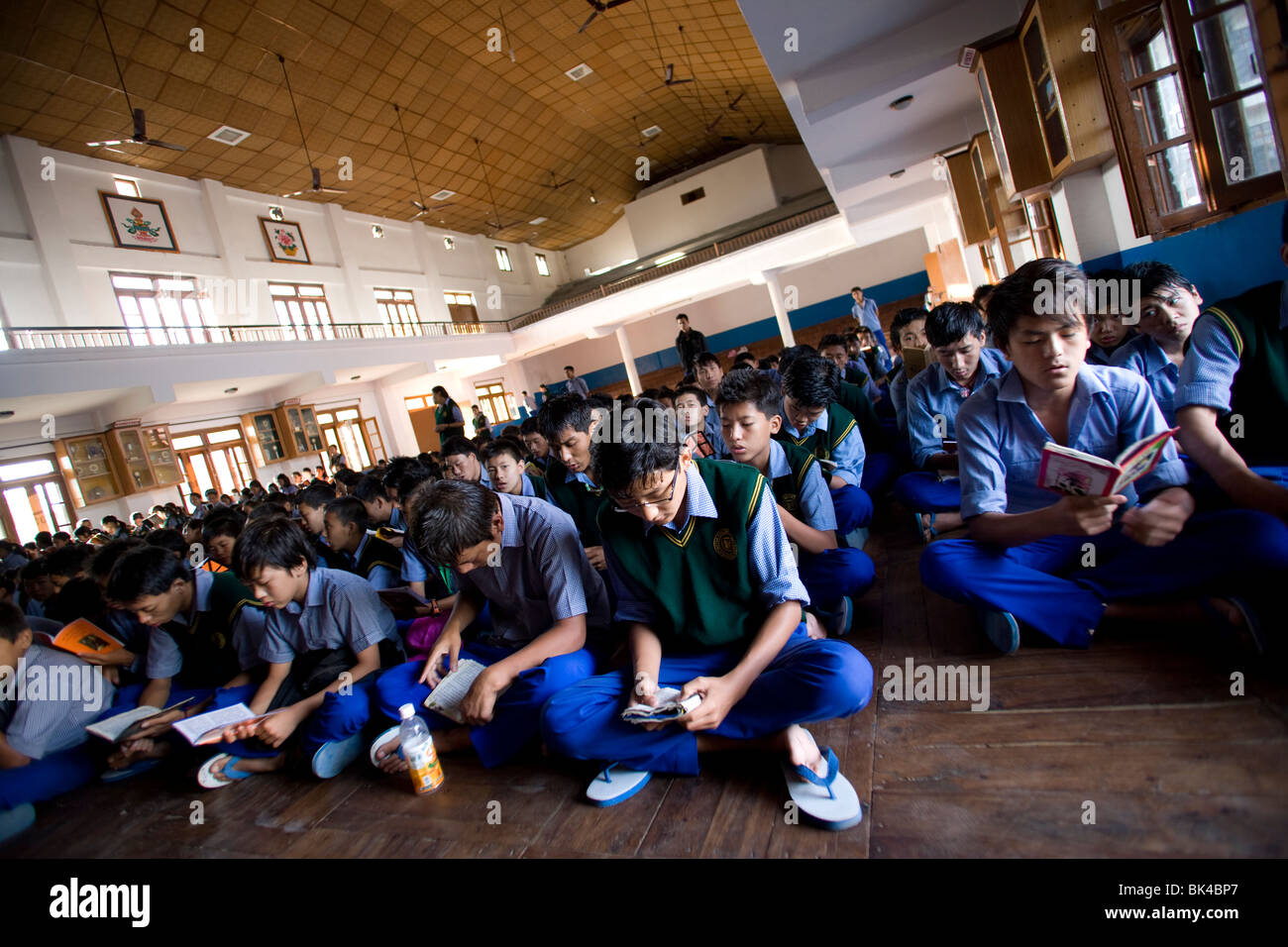 Students at Tibetan Children's Village in Chauntra, India Stock Photo ...