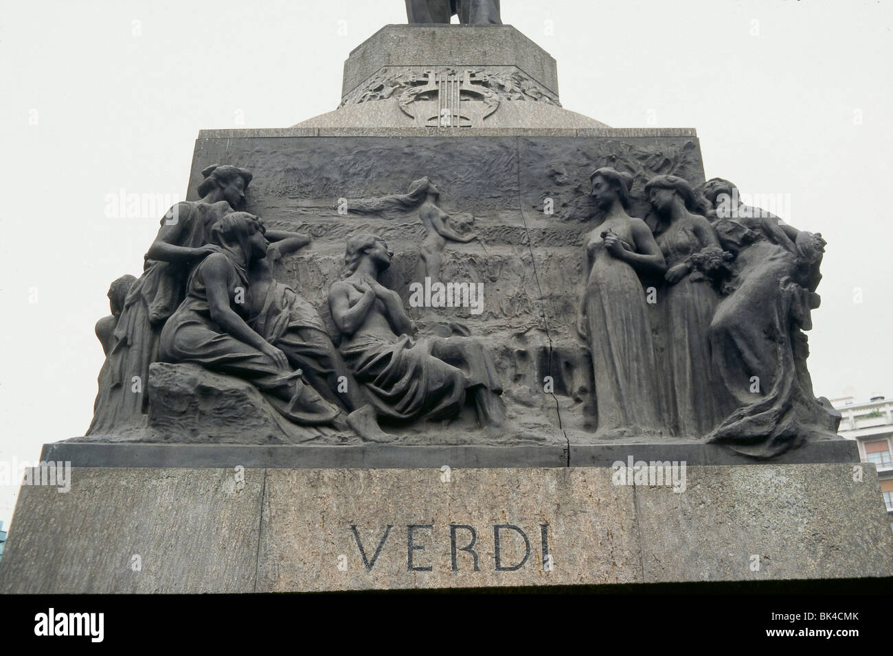 Giuseppe Verdi Monument at Piazza Buonarroti in Milan, Italy Stock ...
