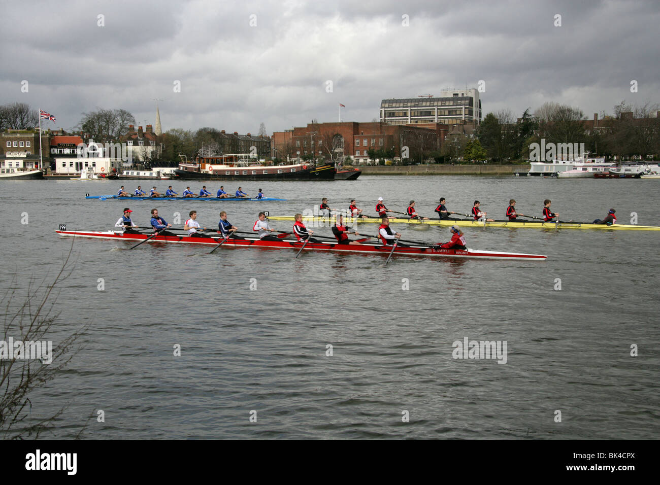 Some of the Rowing Teams in the Head of the River Race on the River ...