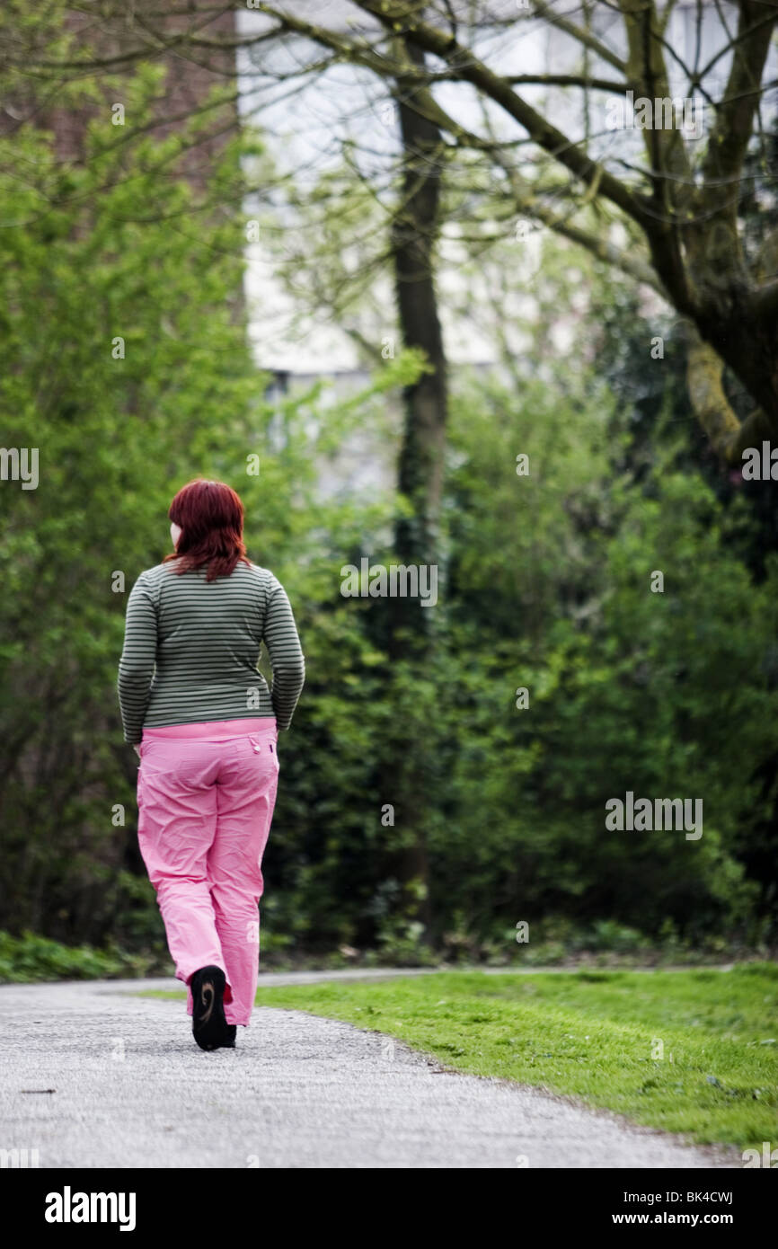 Obese girl rear view hi-res stock photography and images - Alamy