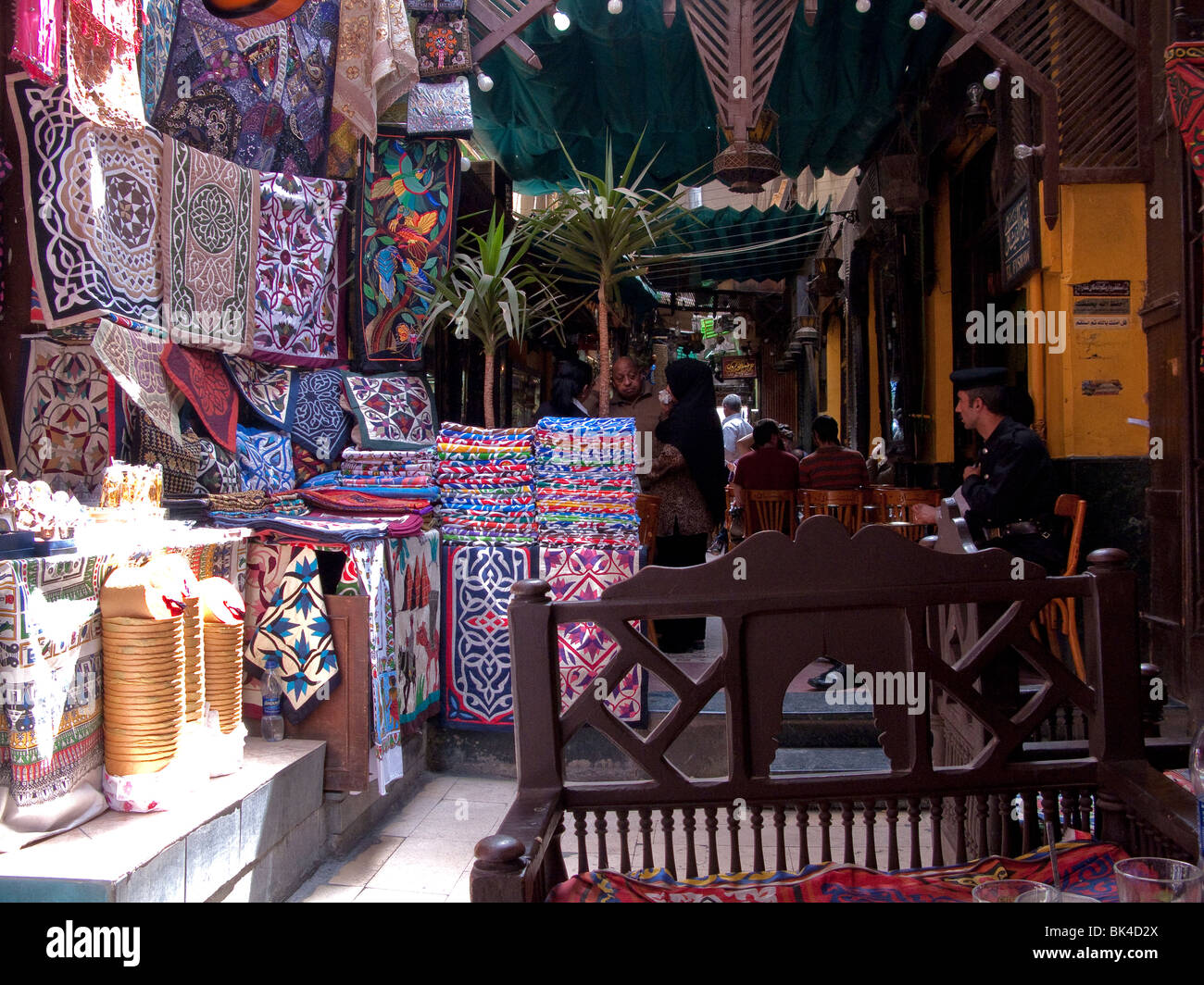 Fabric stall in Khan el-Khalili, Cairo, Egypt Stock Photo - Alamy