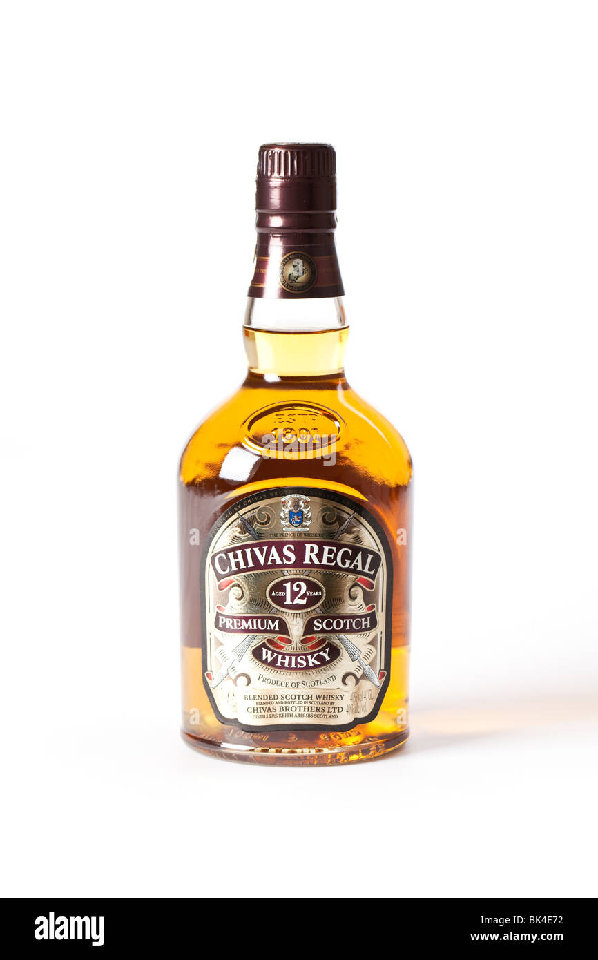 Bottle whiskey isolated chivas hi-res stock photography and images - Alamy