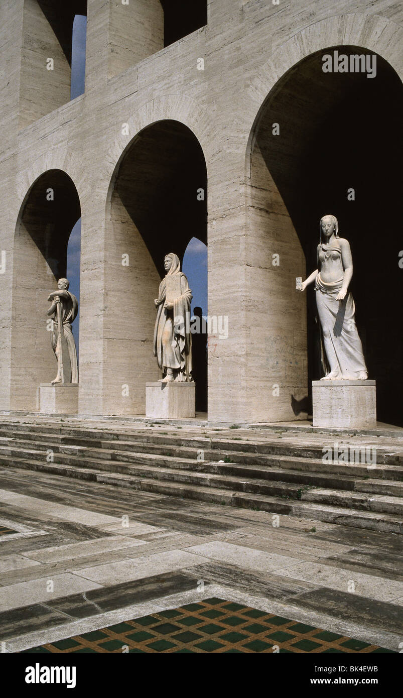 Palazzo della Civilita aka "Square Coliseum" built by Mussolini in 1938 ...