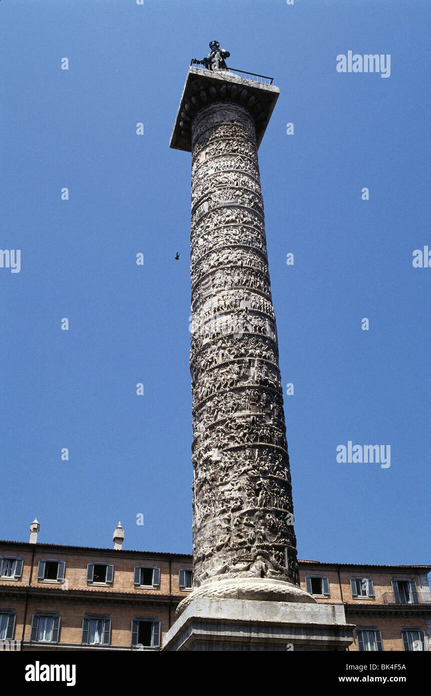 Column of Marcus Aurelius, Rome Stock Photo - Alamy