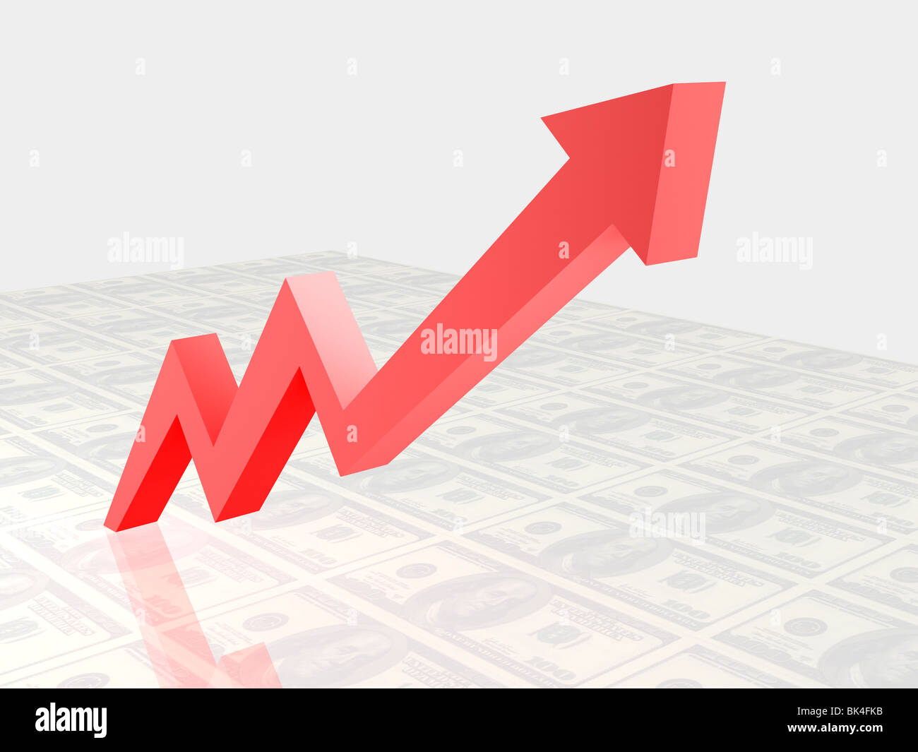 Business Graph, 3d rendered conceptual arrow chart Stock Photo - Alamy