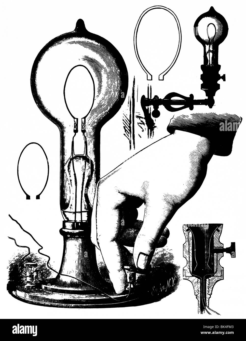Edison s electric Lamp, 1882 Stock Photo - Alamy