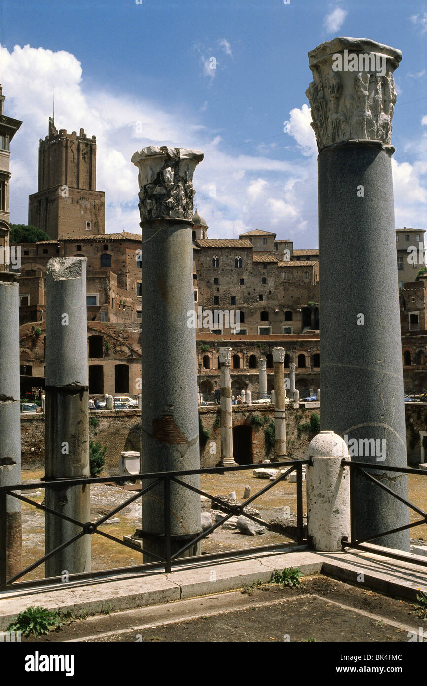 Trajan's Forum with Torre delle Milizie Tower in the background, Rome ...