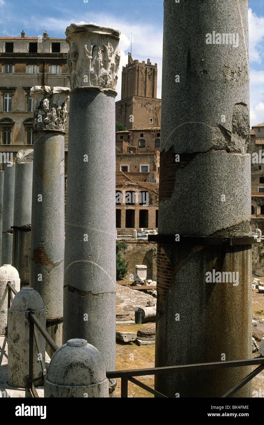 Trajan's Forum with Torre delle Milizie Tower in the background, Rome ...