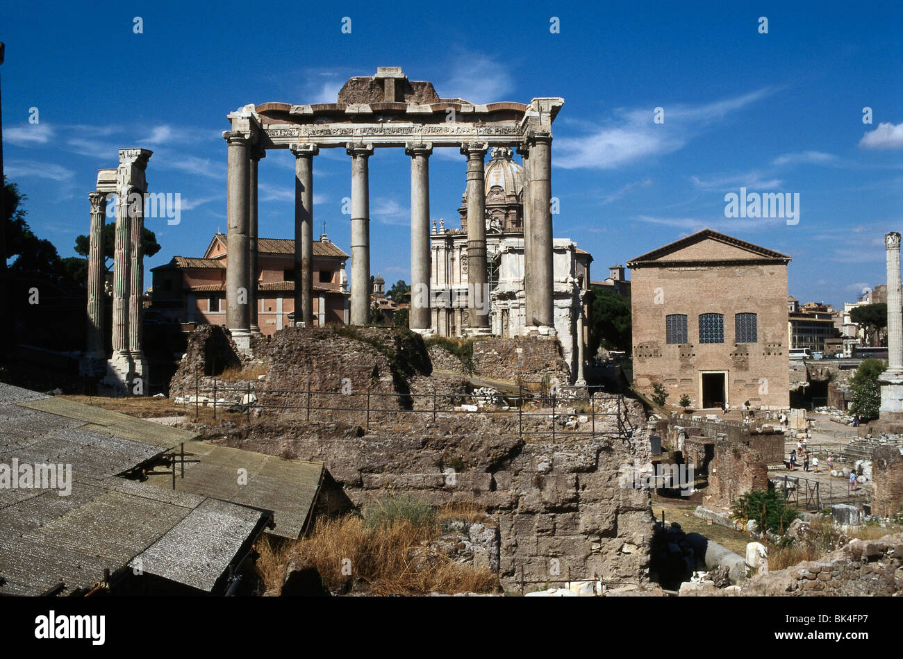 Temple of Saturn ruins in Rome, Italy Stock Photo - Alamy