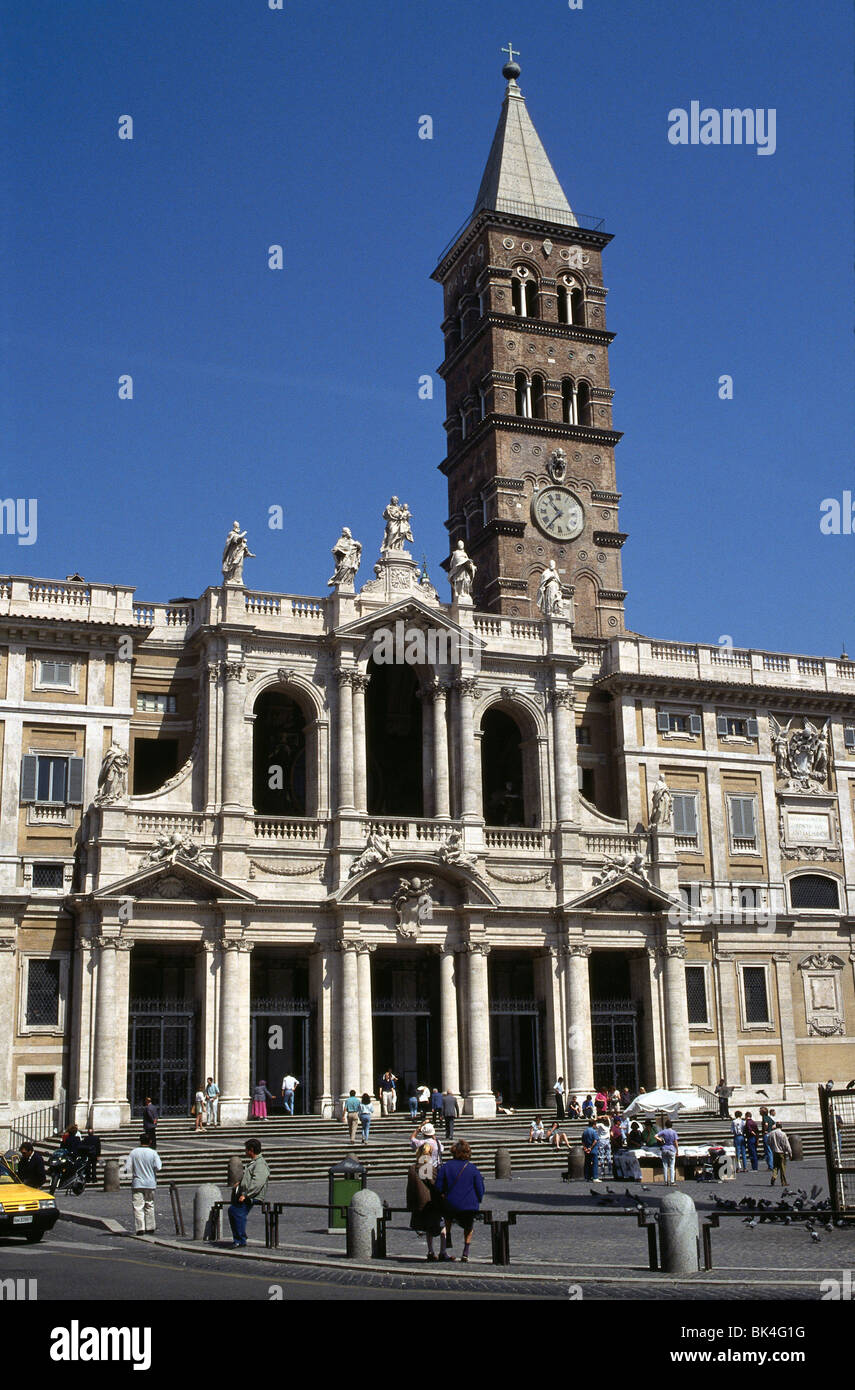 Santa maria maggiore basilica rome italy exterior basilica steps hi-res ...