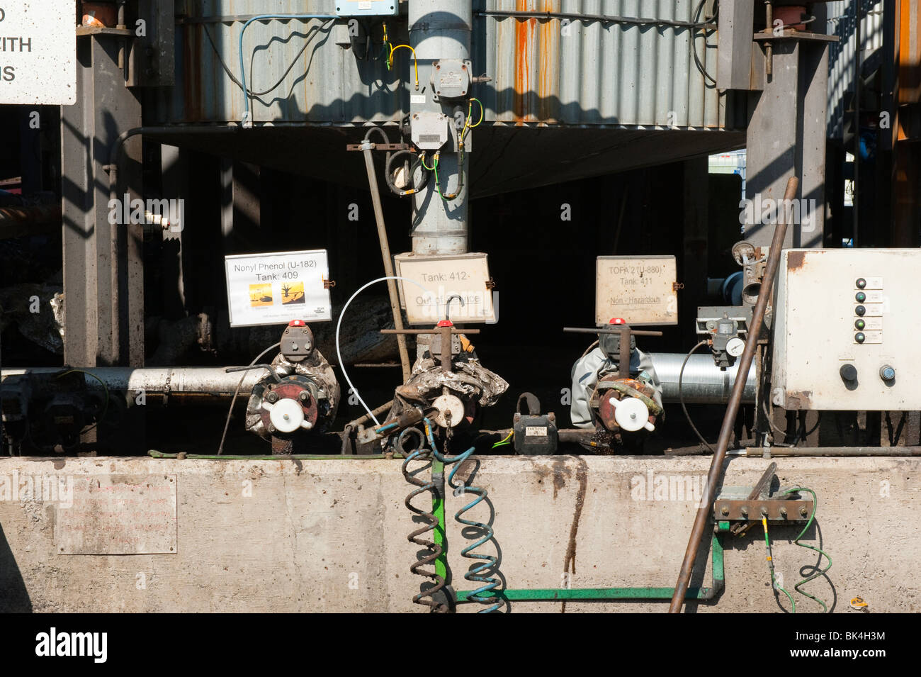 Nonyl Phenol Chemical Tank filling point Stock Photo - Alamy