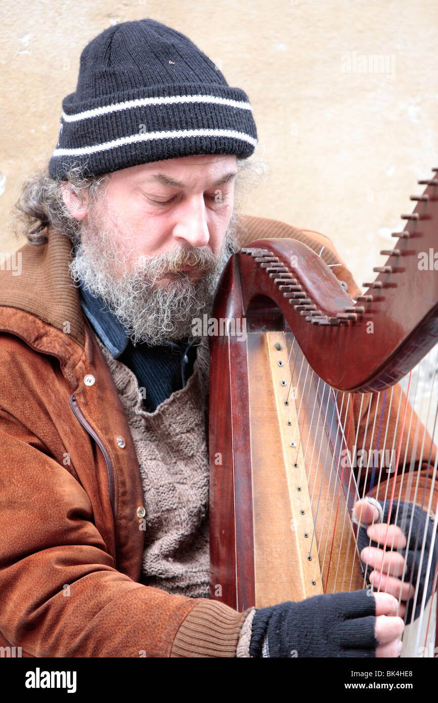 Irish harp player hi-res stock photography and images - Alamy