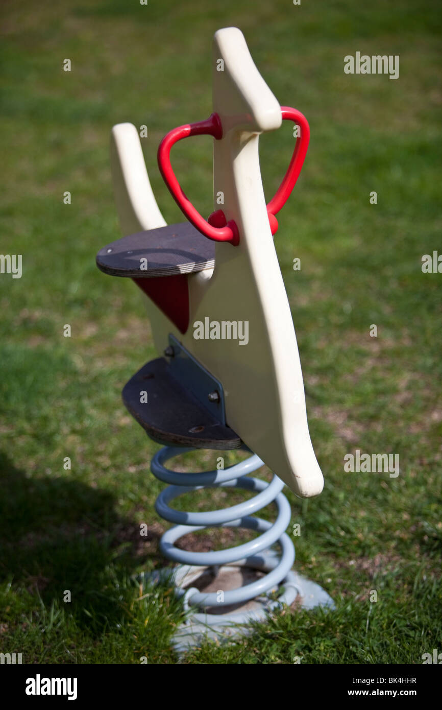 White Playground horse Stock Photo - Alamy