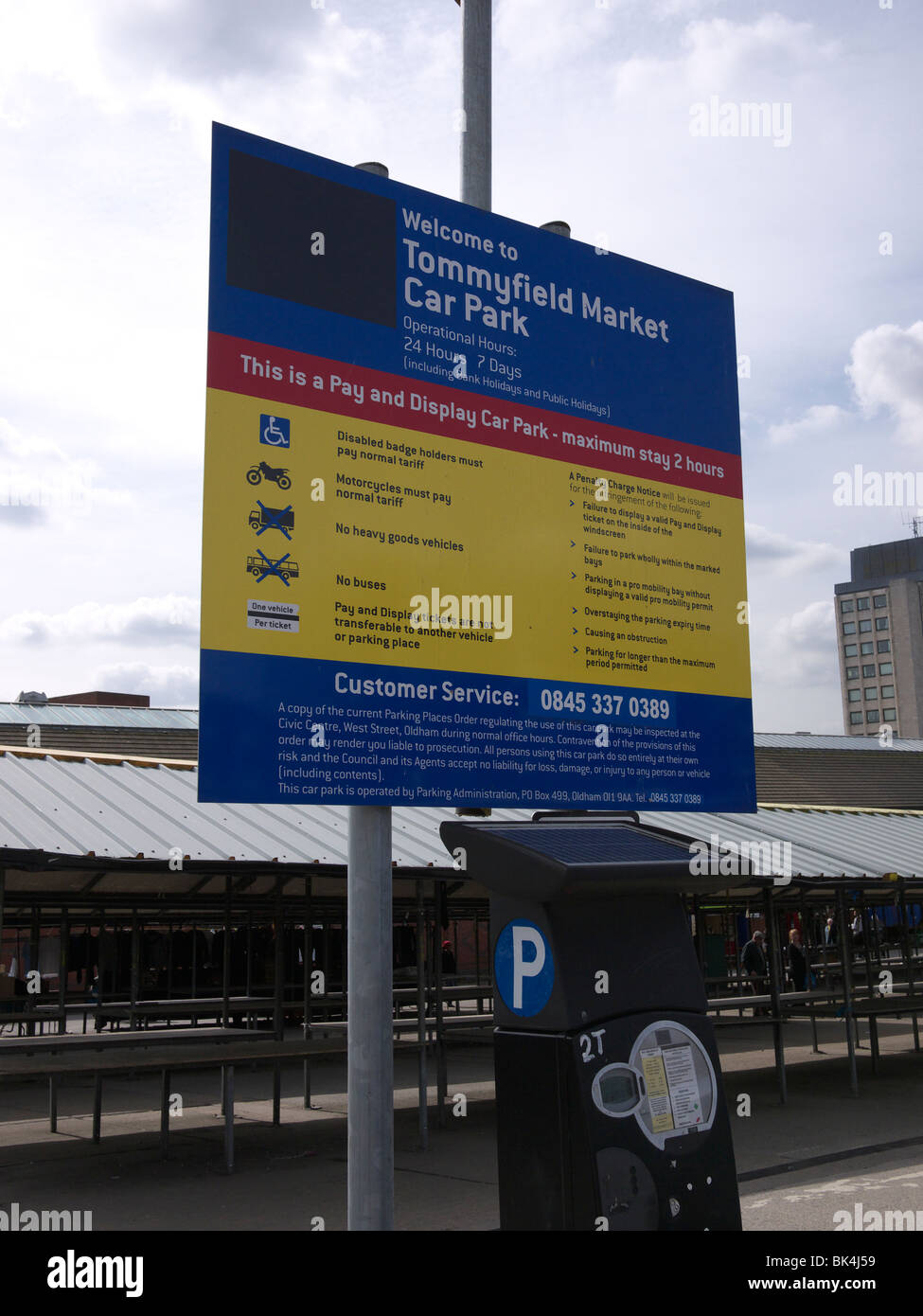 Car park information sign.UK Stock Photo - Alamy