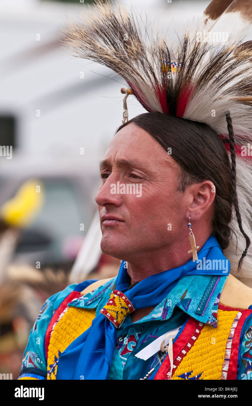 Native man, T'suu Tina Pow wow, Bragg Creek, Alberta, Canada Stock ...