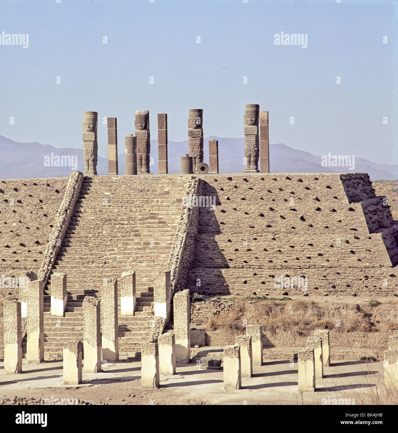 Temple of Quetzalcoatl at Tula Historic Site, Mexico Stock Photo - Alamy